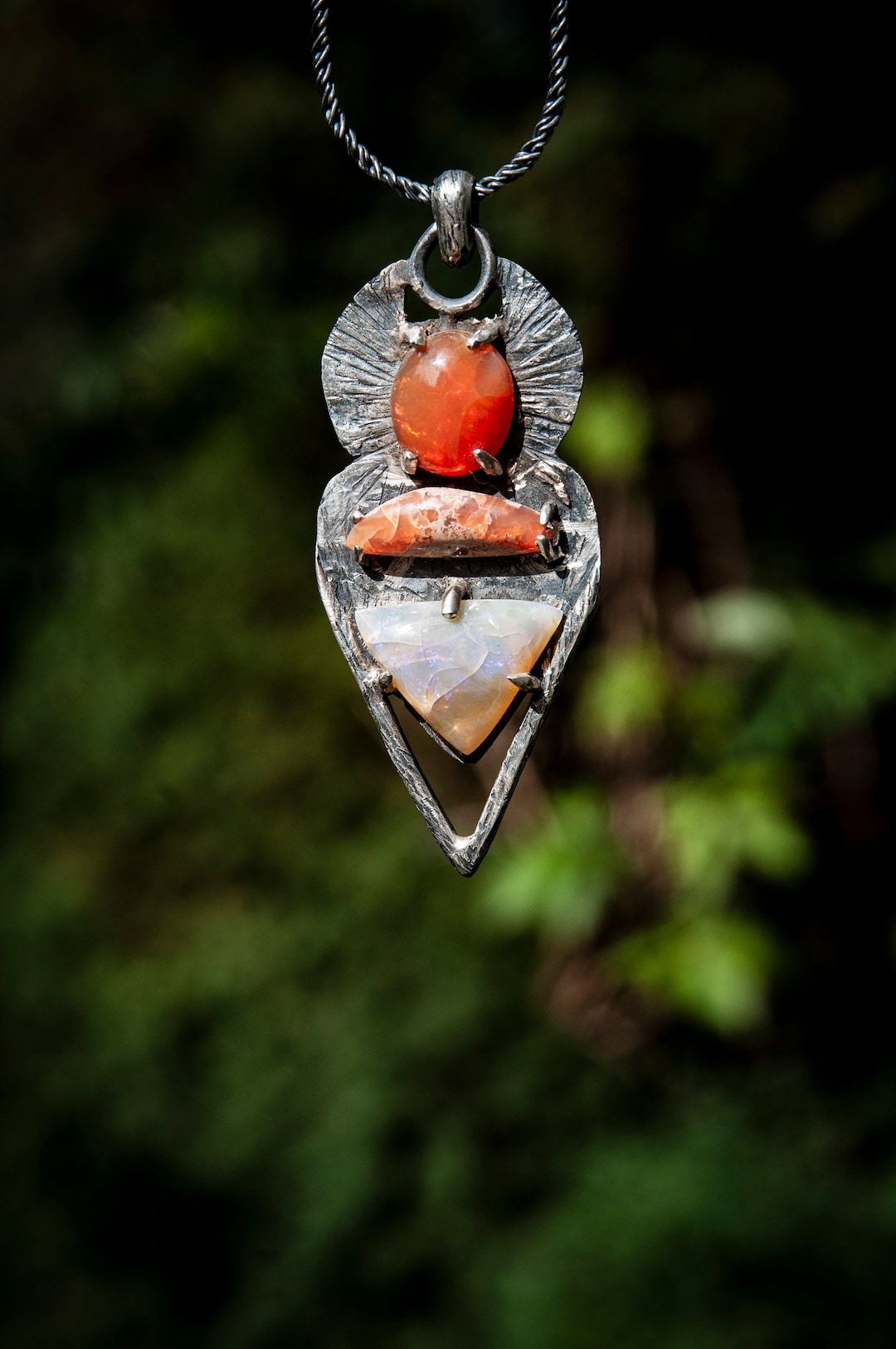 Fertility Goddess Pendant - Aztec Amulet - Shaman Multistone Talisman ...