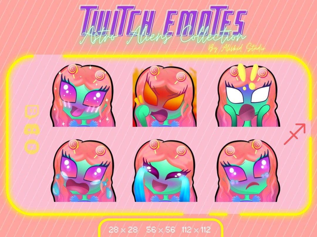 Emotes SAGITTARIUS Astro Zodiac Alien Pack Twitch Stream Discord ...