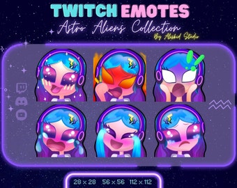 Emotes ARIES Astro Zodiac Alien Pack - Twitch Stream - Discord ...