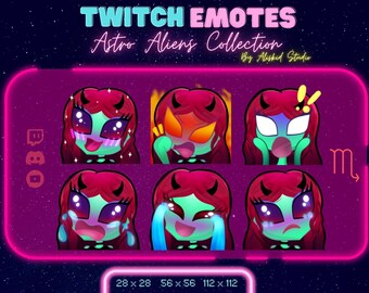Emotes ARIES Astro Zodiac Alien Pack Twitch Stream Discord - Etsy