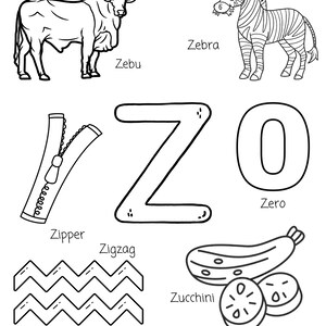 Alphabet Coloring Pages - Etsy