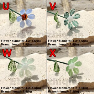 Glass Flower Bouquets,blown Glass Flowers,gifts for Mom,metal and Glass ...
