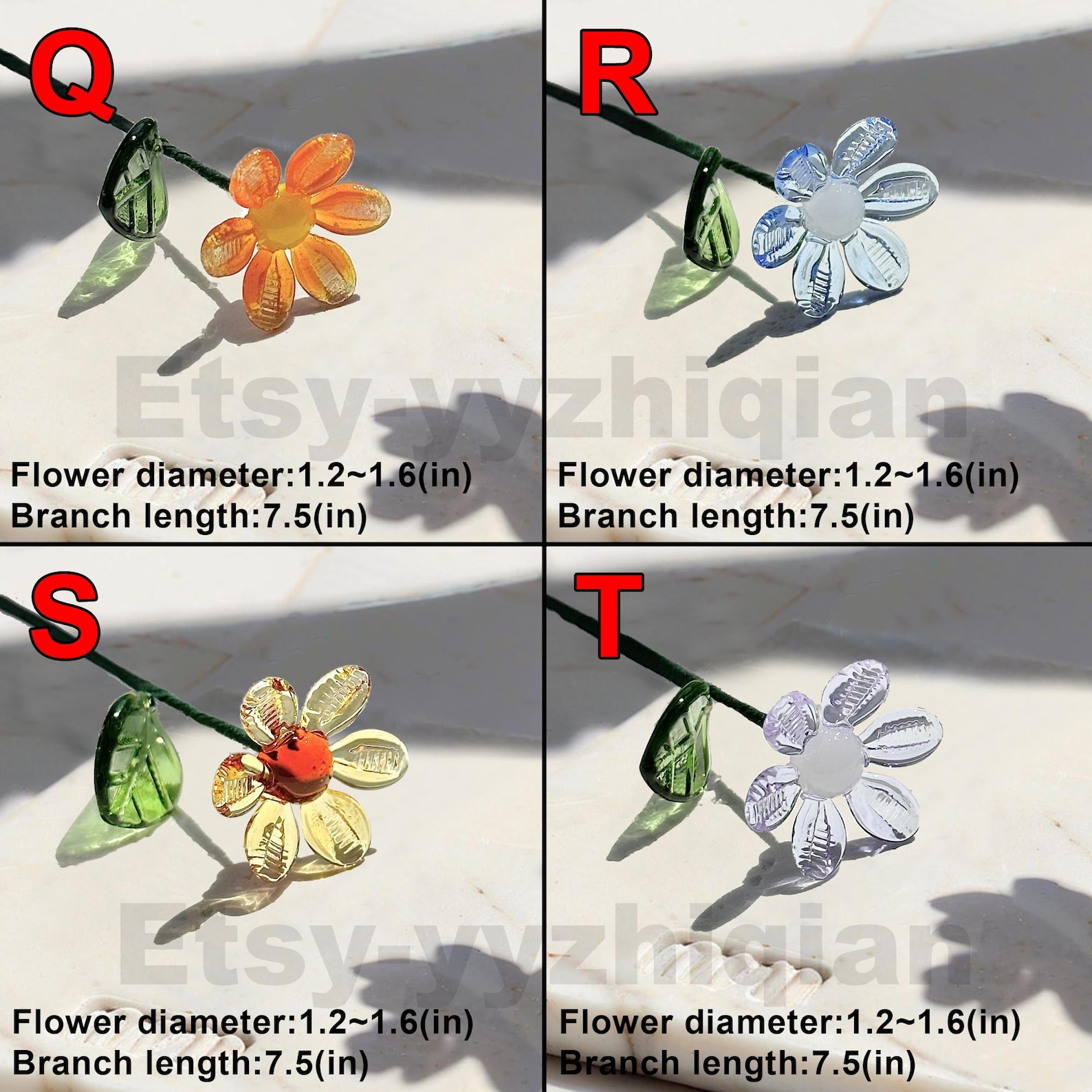 Glass Flower Bouquets,blown Glass Flowers,gifts for Mom,metal and Glass ...
