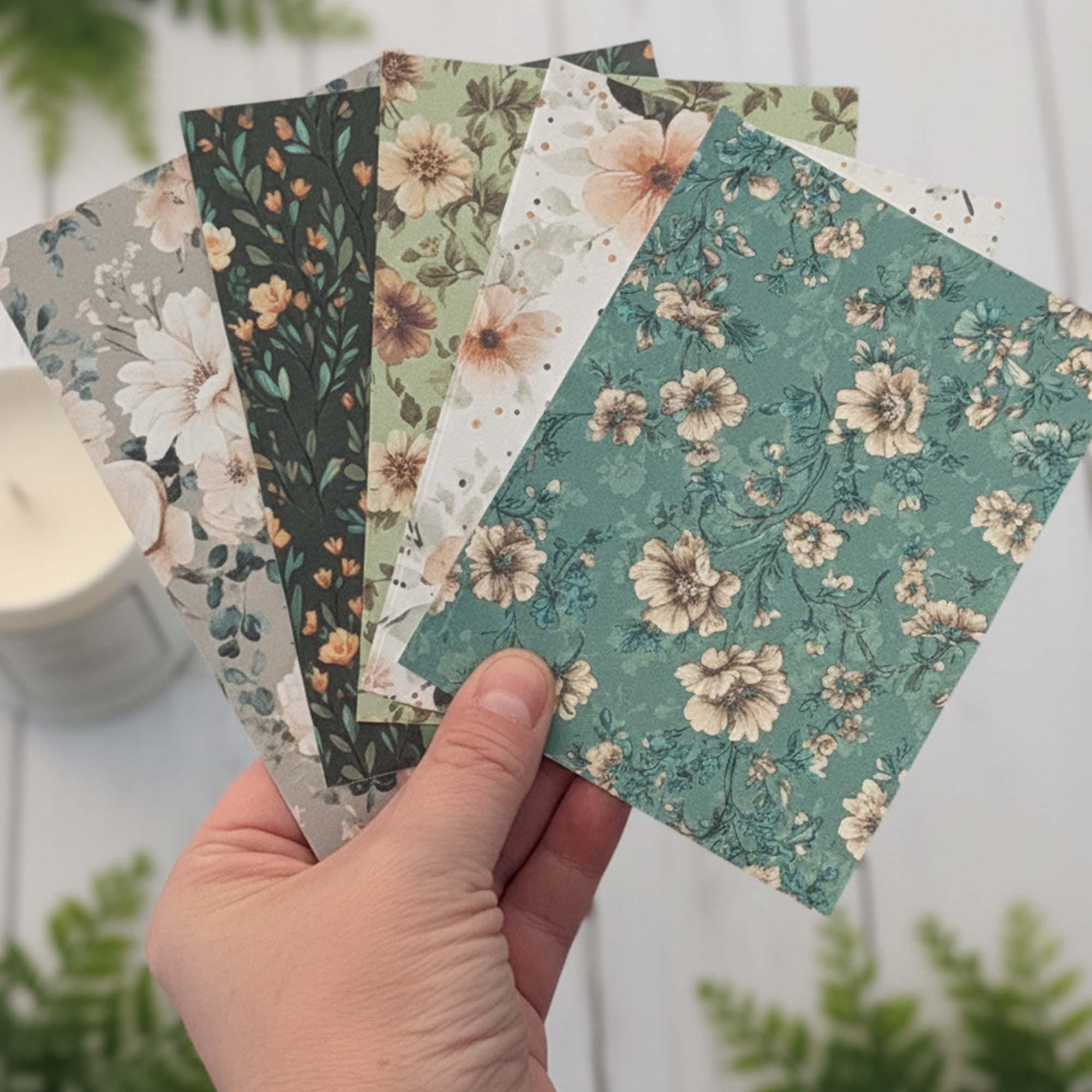 Boho Floral Paper Pack: Junk Journaling, Scrapbooking (087) - Etsy