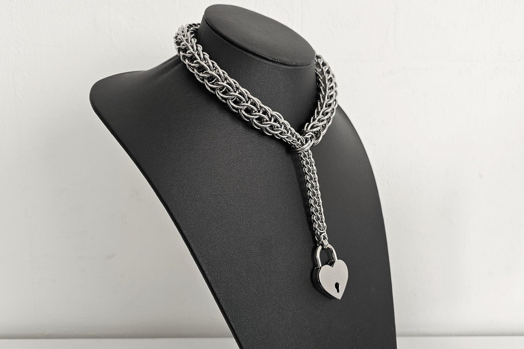 Thick Stainless Steel Full Persian Chainmail Y-necklace - Post-punk Apocalyptic Chain Collar - Etsy