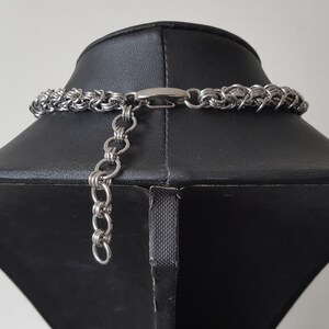7mm Rosetta Chainmail Link Choker Necklace – Stainless Steel Gothic ...
