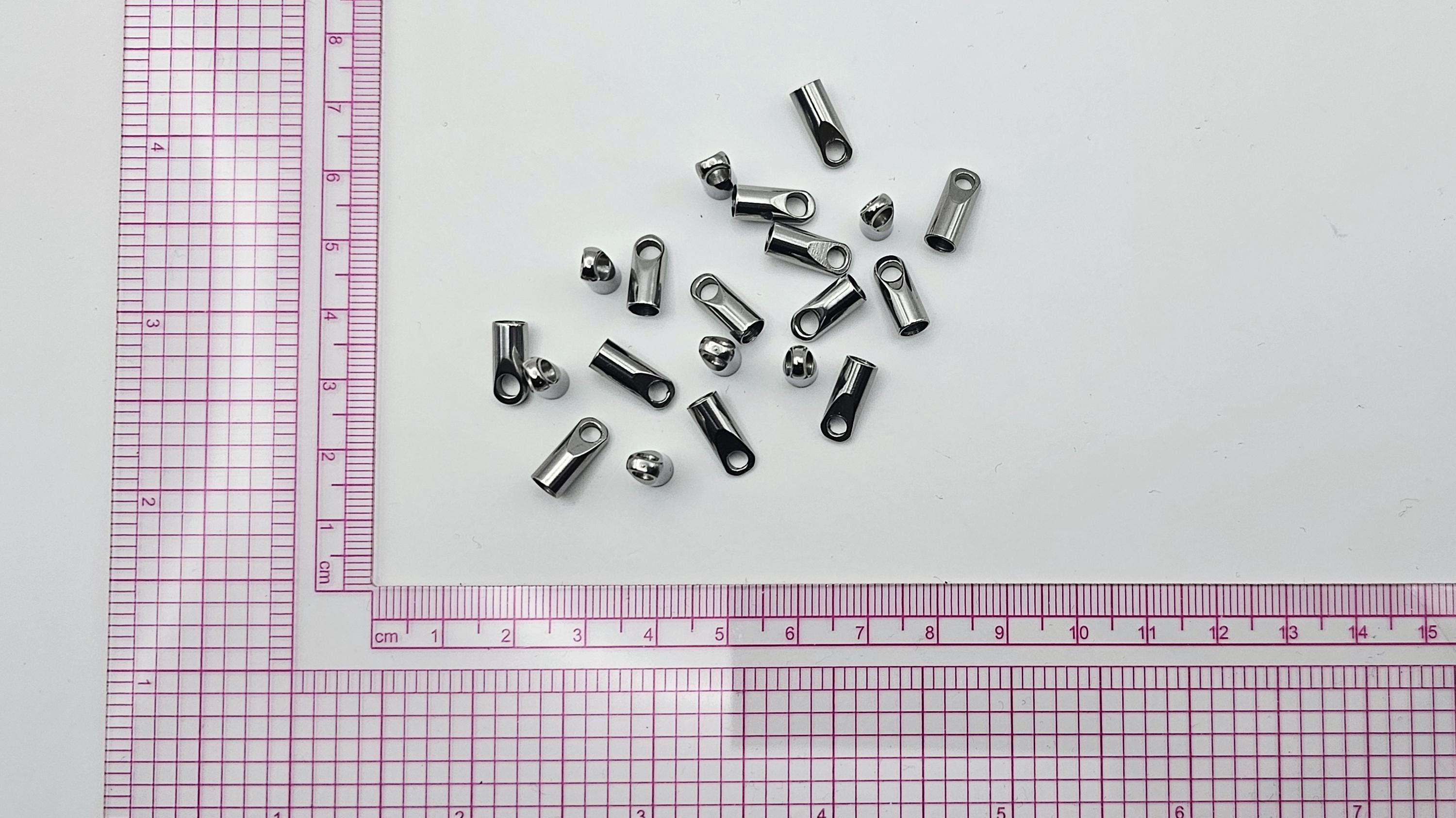 Heavy Duty Stainless Steel Cord/chain End Caps - 12mm X 5mm - 4mm Inner ...