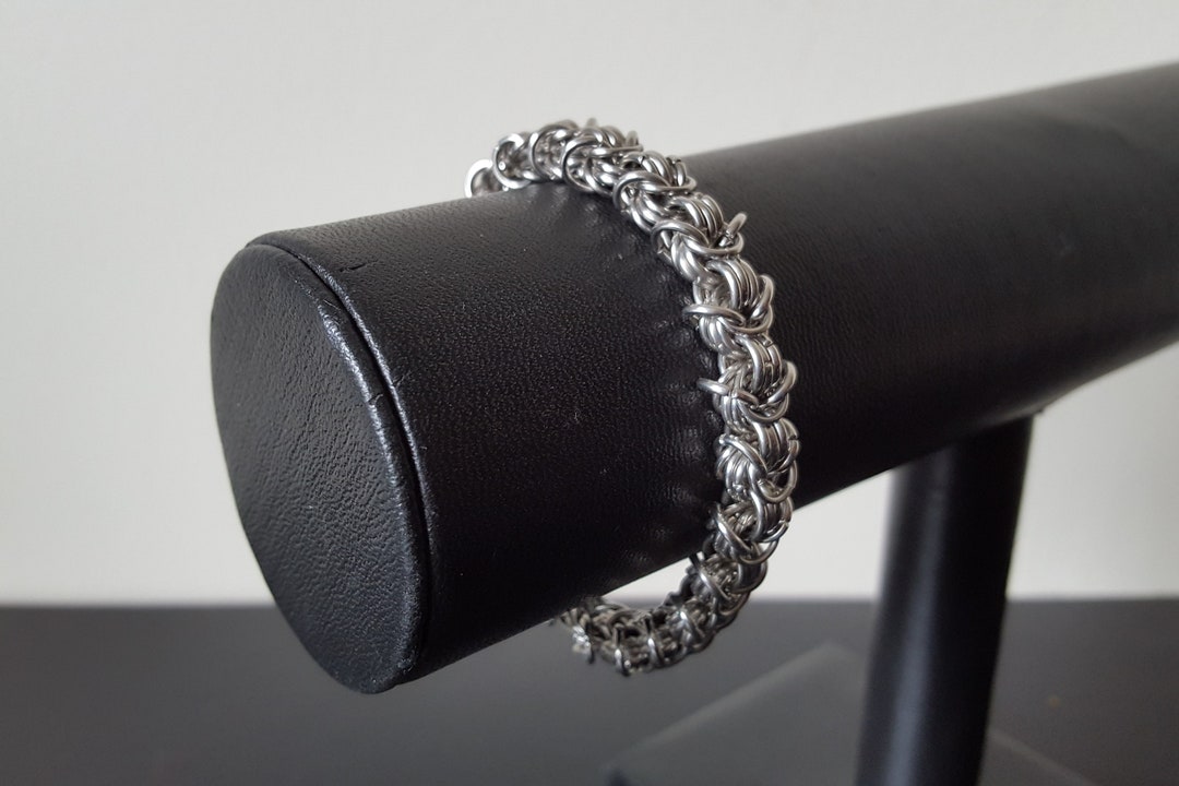 Stainless Steel Rosetta Weave Chainmail Bracelet Barbed Wire Chain - Etsy
