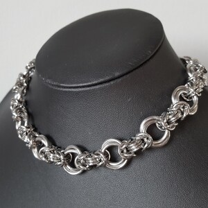Chunky Stainless Steel Mobius-byzantine Chainmail Necklace – Gothic ...