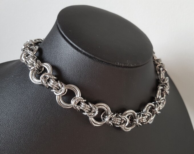 Chunky Stainless Steel Mobius-byzantine Chainmail Necklace. Thick ...