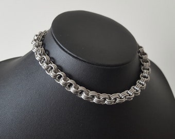9mm Chunky Rosetta Chainmail Link Choker / Necklace | Etsy