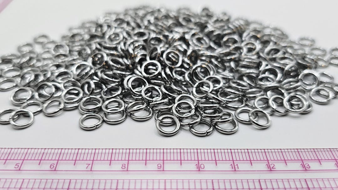 8mm X 1.4mm Stainless Steel Chainmail Rings - 130g - Approx 500 Jump ...