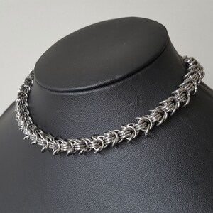7mm Rosetta Chainmail Link Choker Necklace – Stainless Steel Gothic ...