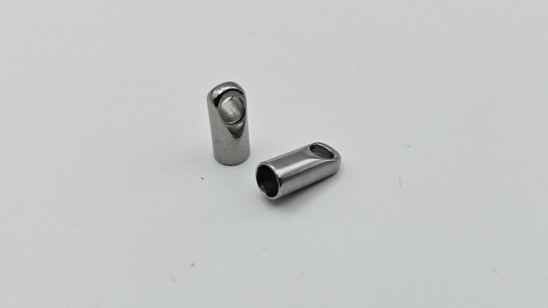 Heavy Duty Stainless Steel Cord/chain End Caps - 12mm X 5mm - 4mm Inner ...