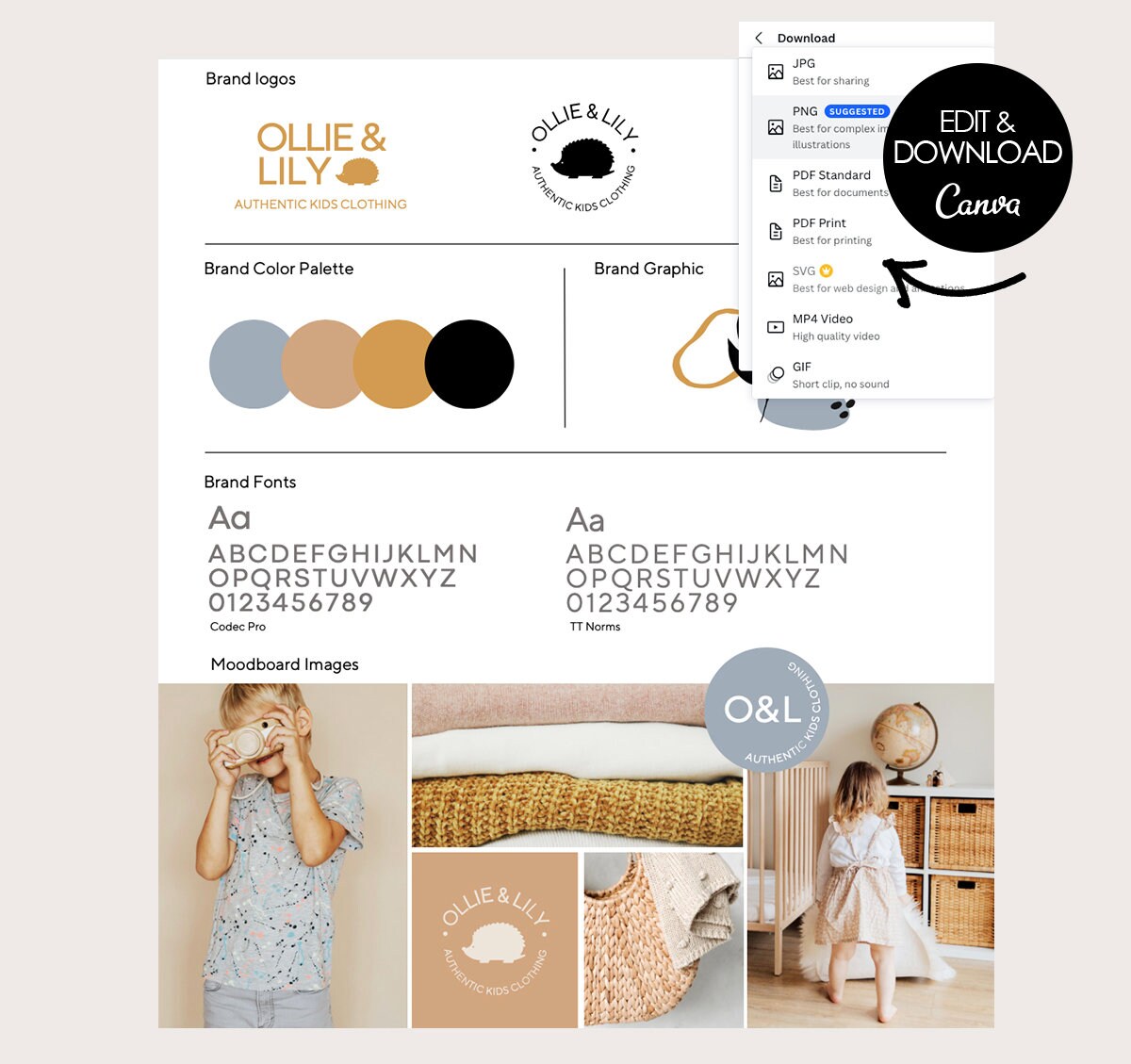 Editable Branding Board Editable Logos Branding Artwork - Etsy Australia