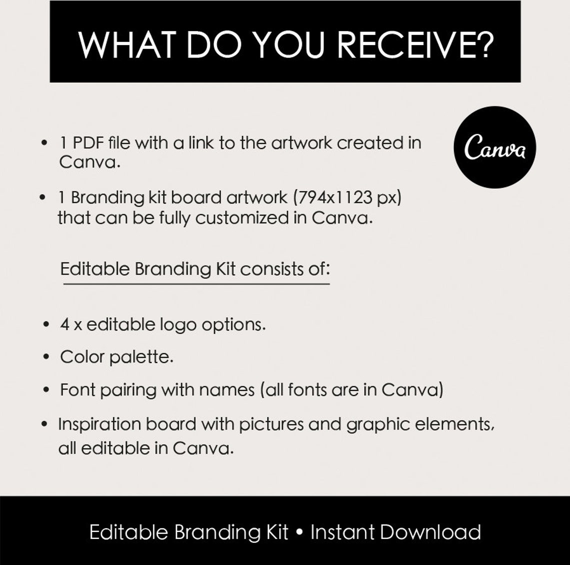 Editable Brand Board Editable Logos Business Branding Kit - Etsy