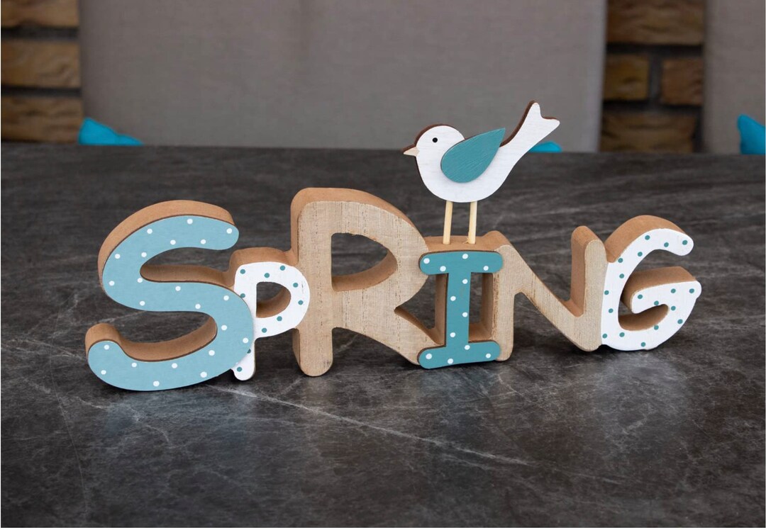 Wooden Stand Spring Lettering Standing W29 Cm - Etsy
