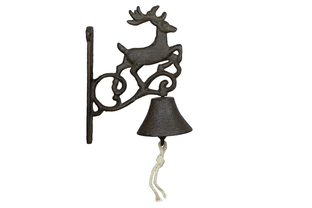 Bell With Clapper Motif Deer Cast Iron Door Bell Wall Bell Garden Bell ...