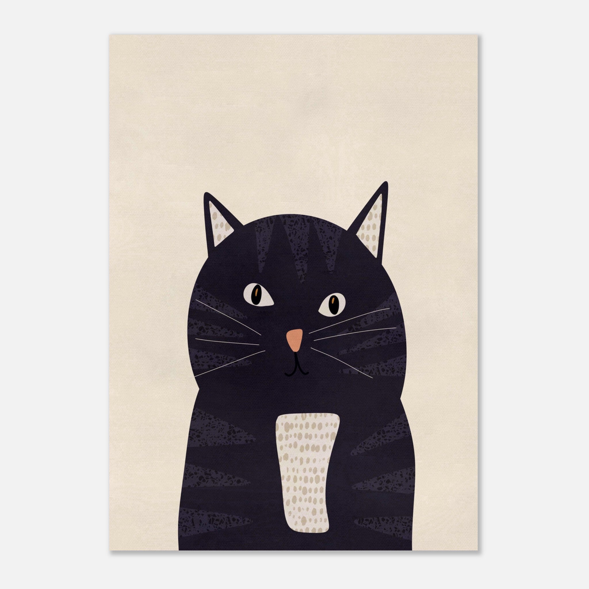 Suspicious Cat Poster, Whimsical Wall Print, Funny Kitty Decor, Perfect ...