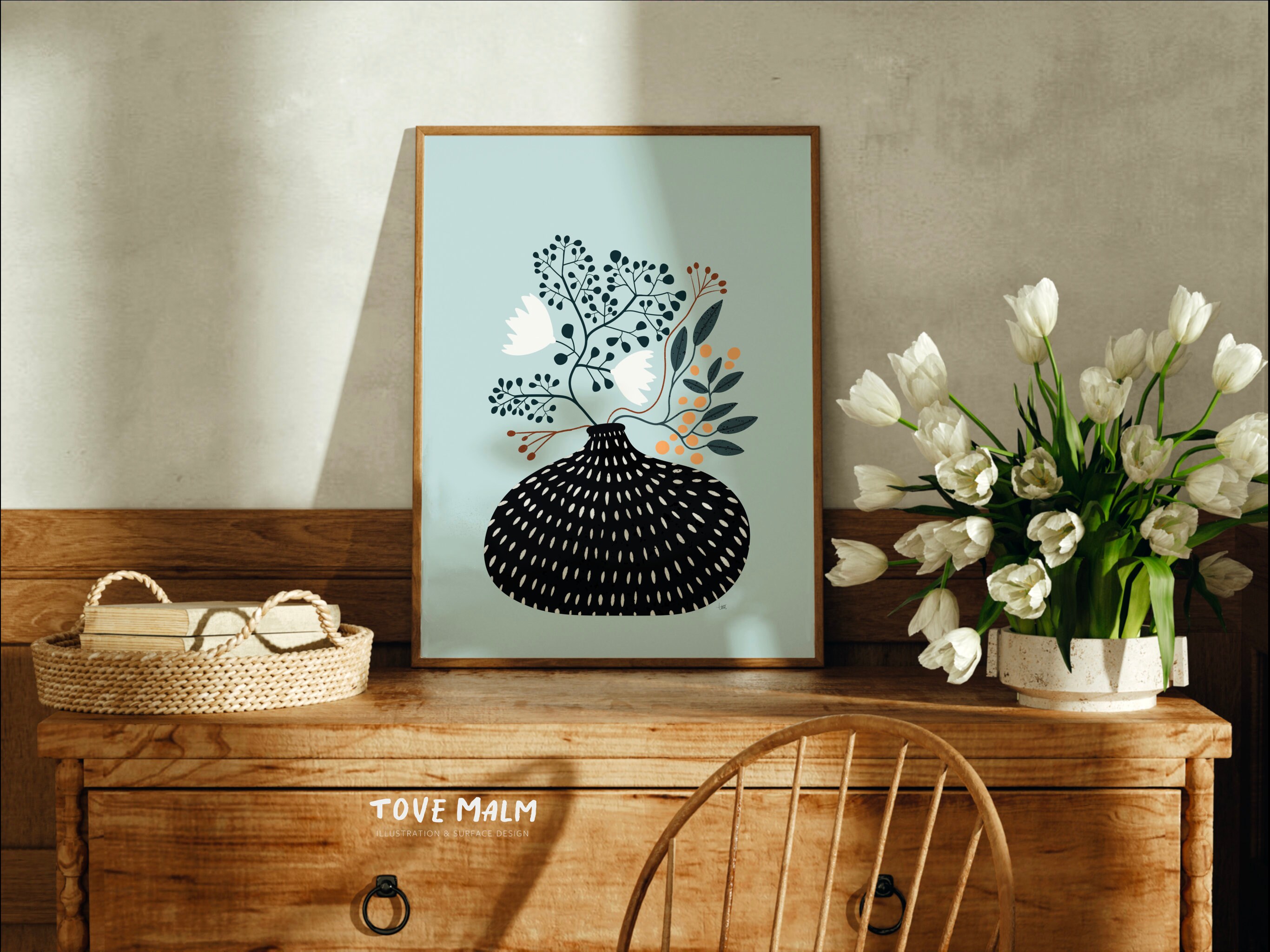 Flower Printable, Flower Poster, Flower Gallery Art, Retro Flower ...