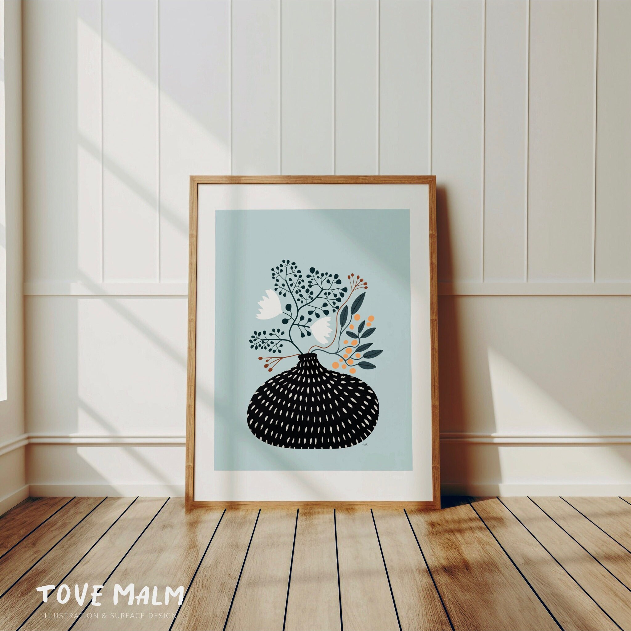 Flower Printable, Flower Poster, Flower Gallery Art, Retro Flower ...