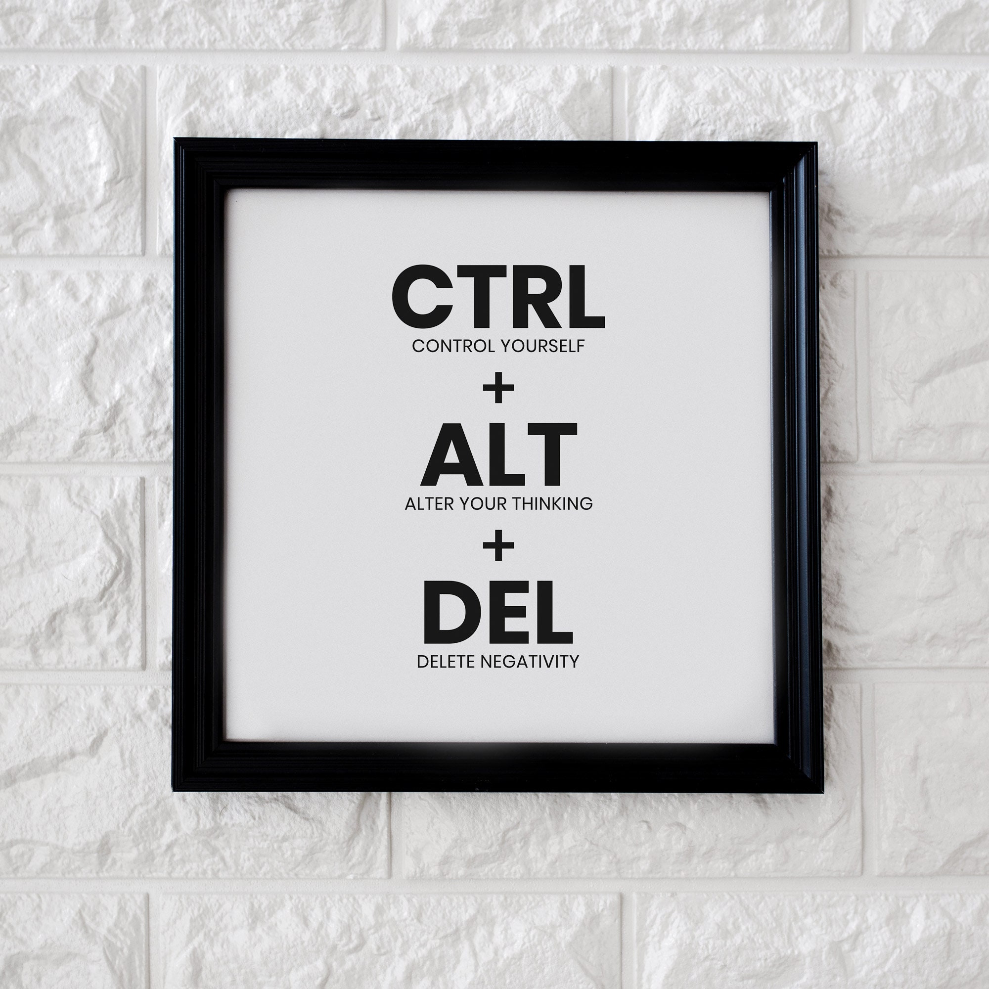 Ctrl Alt Del Sign Printable Wall Art | Motivational Minimalist ...