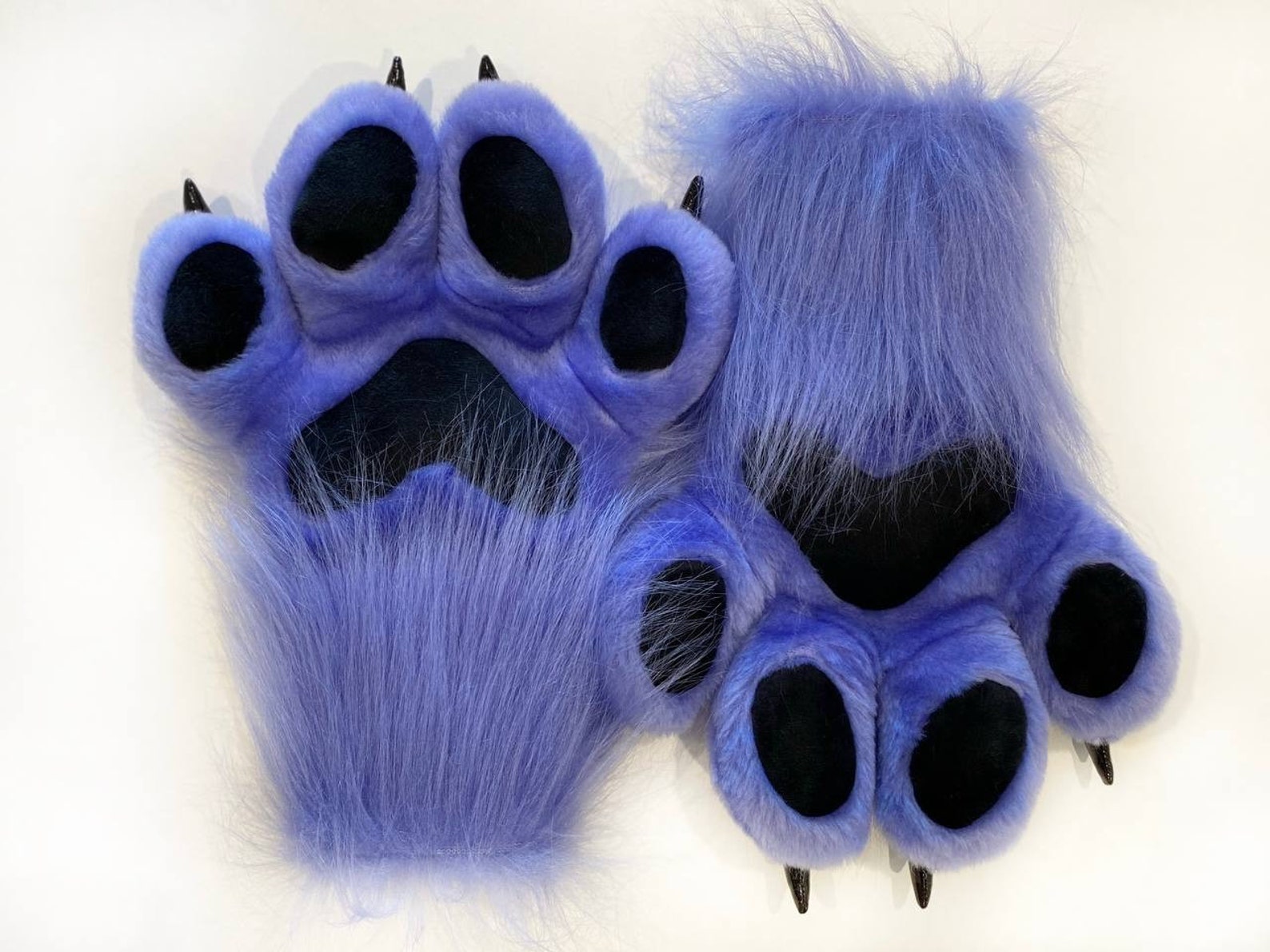 Purple Black Fur Paws With Claws Fursuit Hand Paws Cat Paws - Etsy