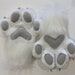 Gray White Fur Paws With Claws Fursuit Hand Paws Cat Paws - Etsy
