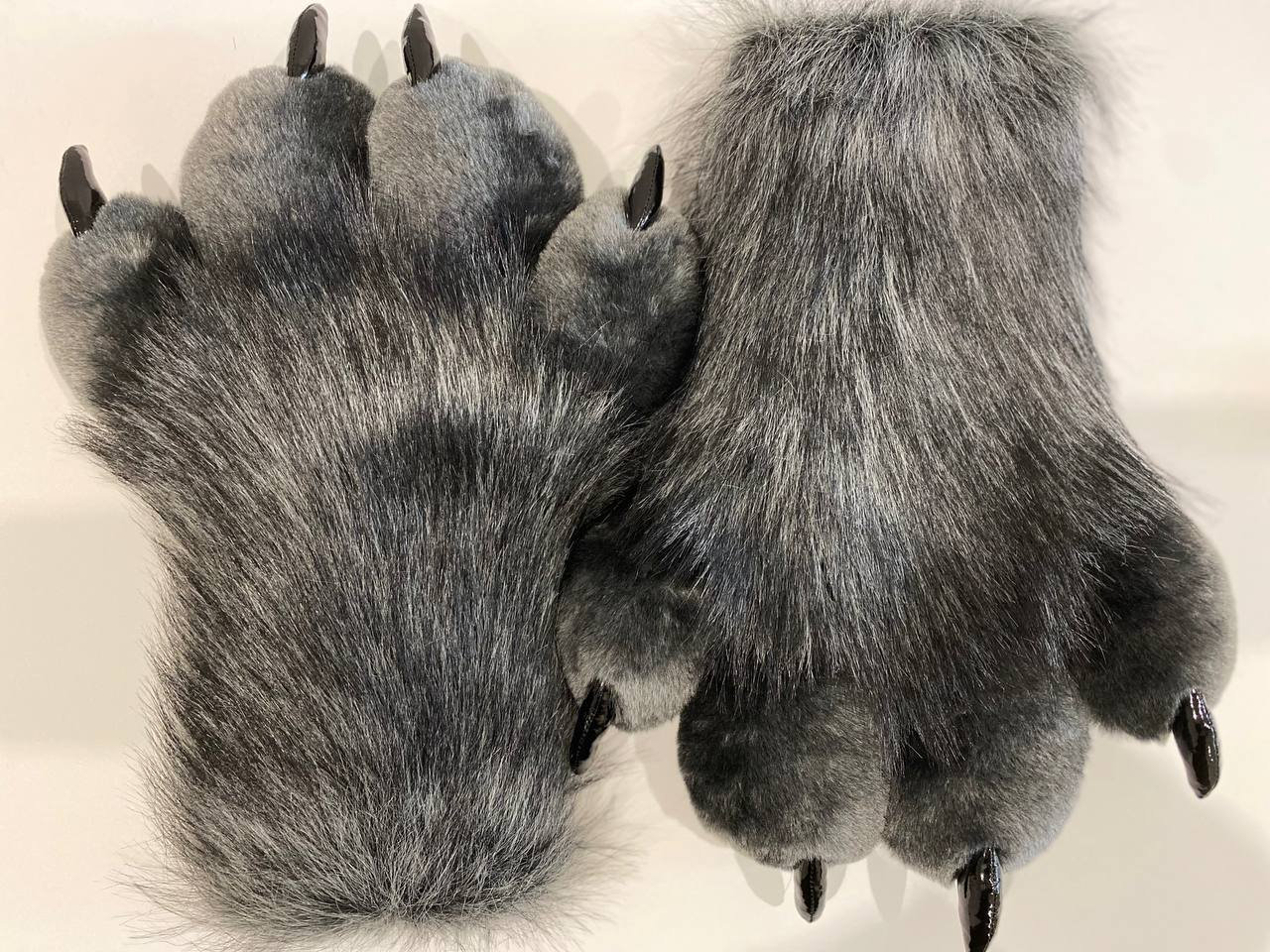 Gray Mint Fur Paws With Claws Fursuit Hand Paws Cat Paws Furry Etsy