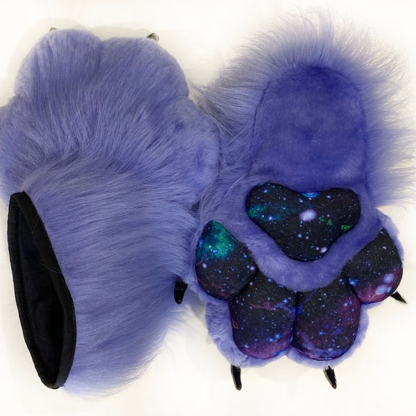 Purple Furry Paw Feet - Etsy