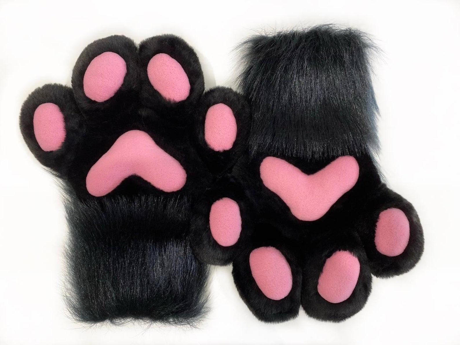 Black Fur Paws Without Claws Fursuit Hand Paws Cat Paws Furry - Etsy