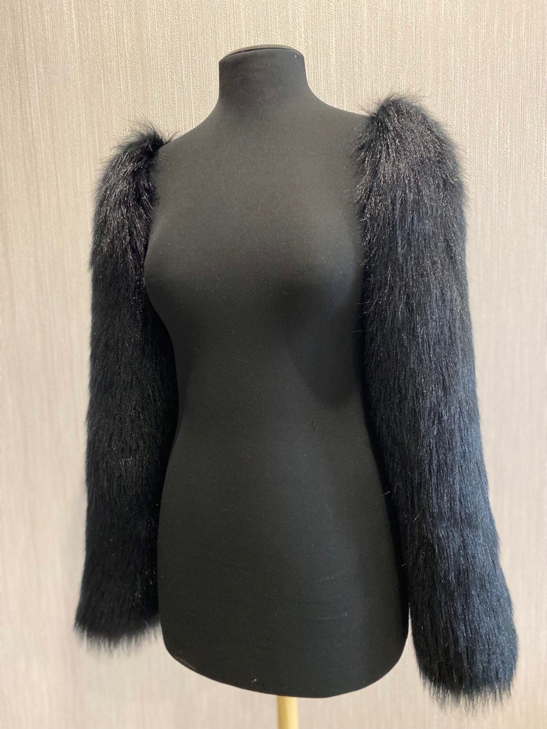 Black Fur Arm Sleeves Fursuit Partial Furry Sleeves Fursuit - Etsy