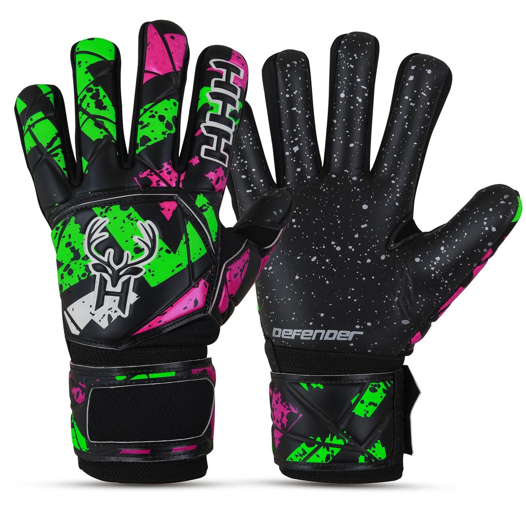 Youth & Adult Goalkeeper Gloves, 4mm Latex, Finger Spine Protection ...