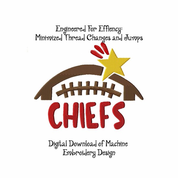Kansas City Chiefs Embroidery Design - Etsy