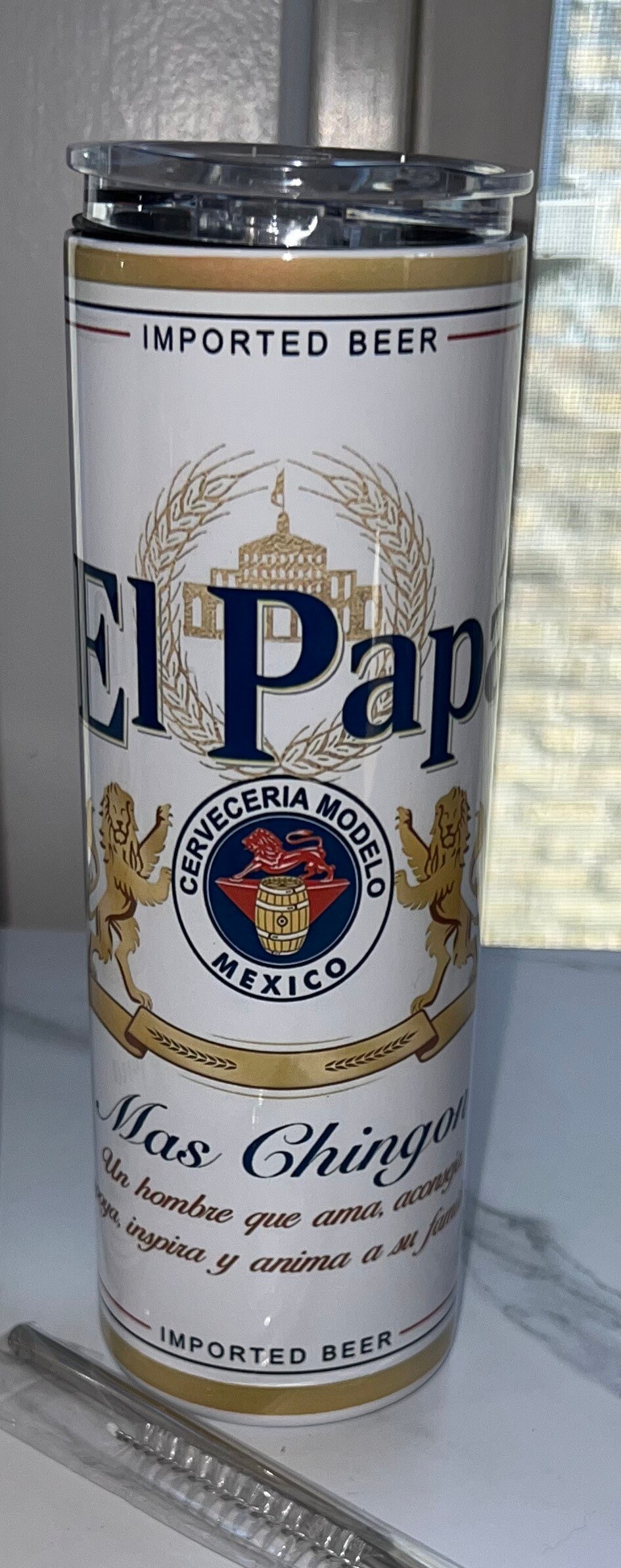 Modelo Beer 20oz Tumbler for Mom or Dad. Termo De Modelo El Papa O La ...