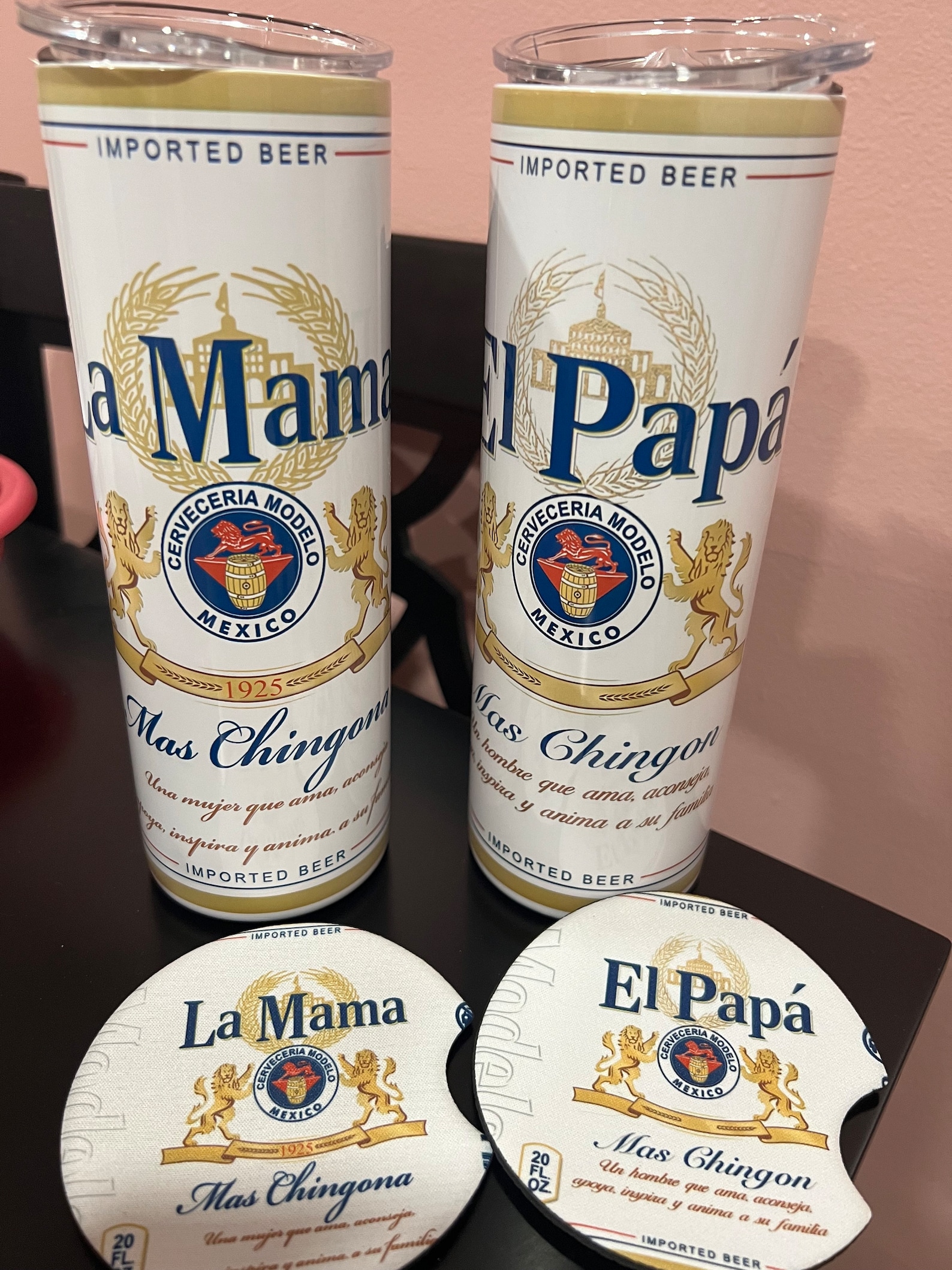 Modelo Beer 20oz Tumbler for Mom or Dad. Termo De Modelo El Papa O La ...