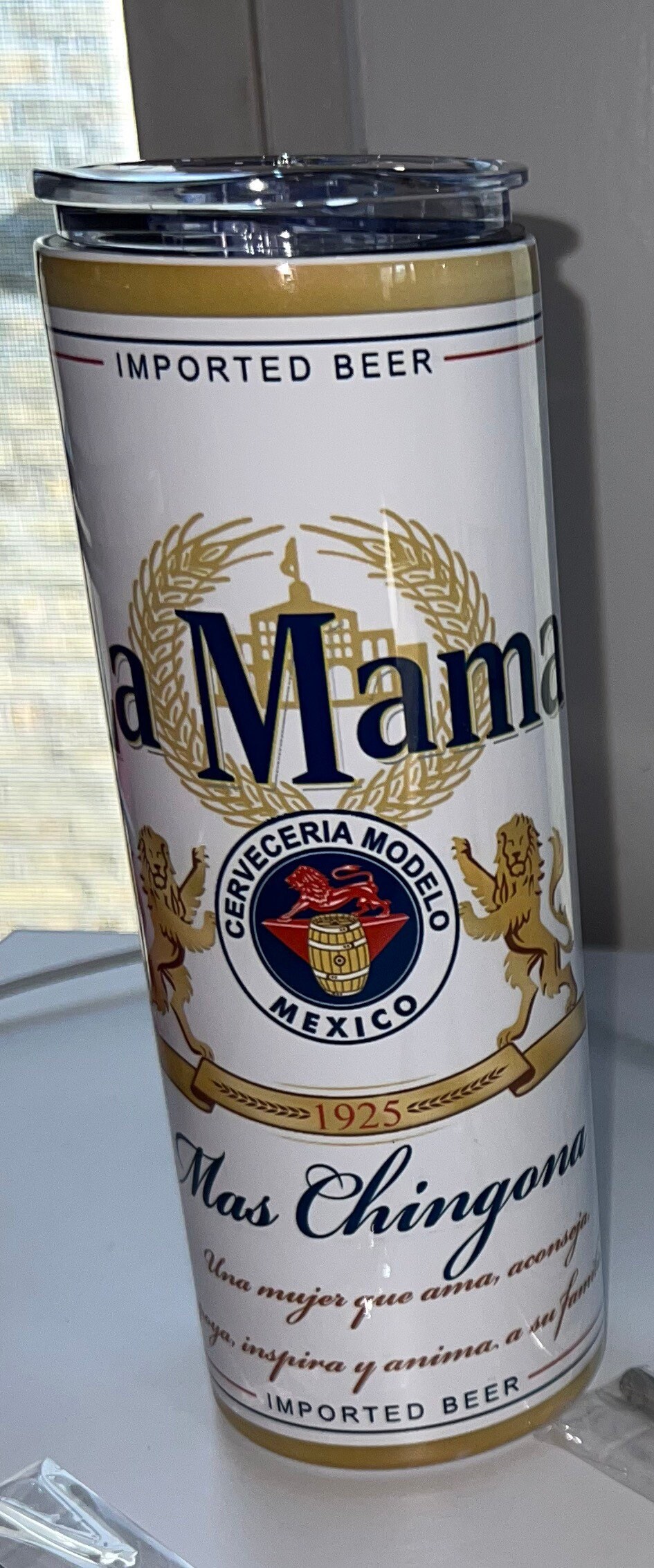 Modelo Beer 20oz Tumbler for Mom or Dad. Termo De Modelo El Papa O La ...