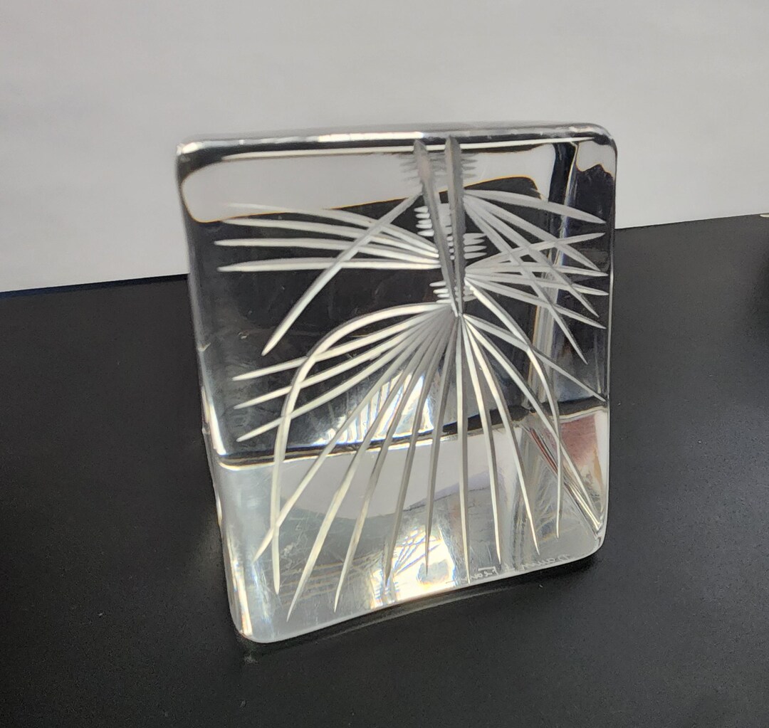 Daum France Crystal Mid Century Paperweight, Jean Daum France - Etsy
