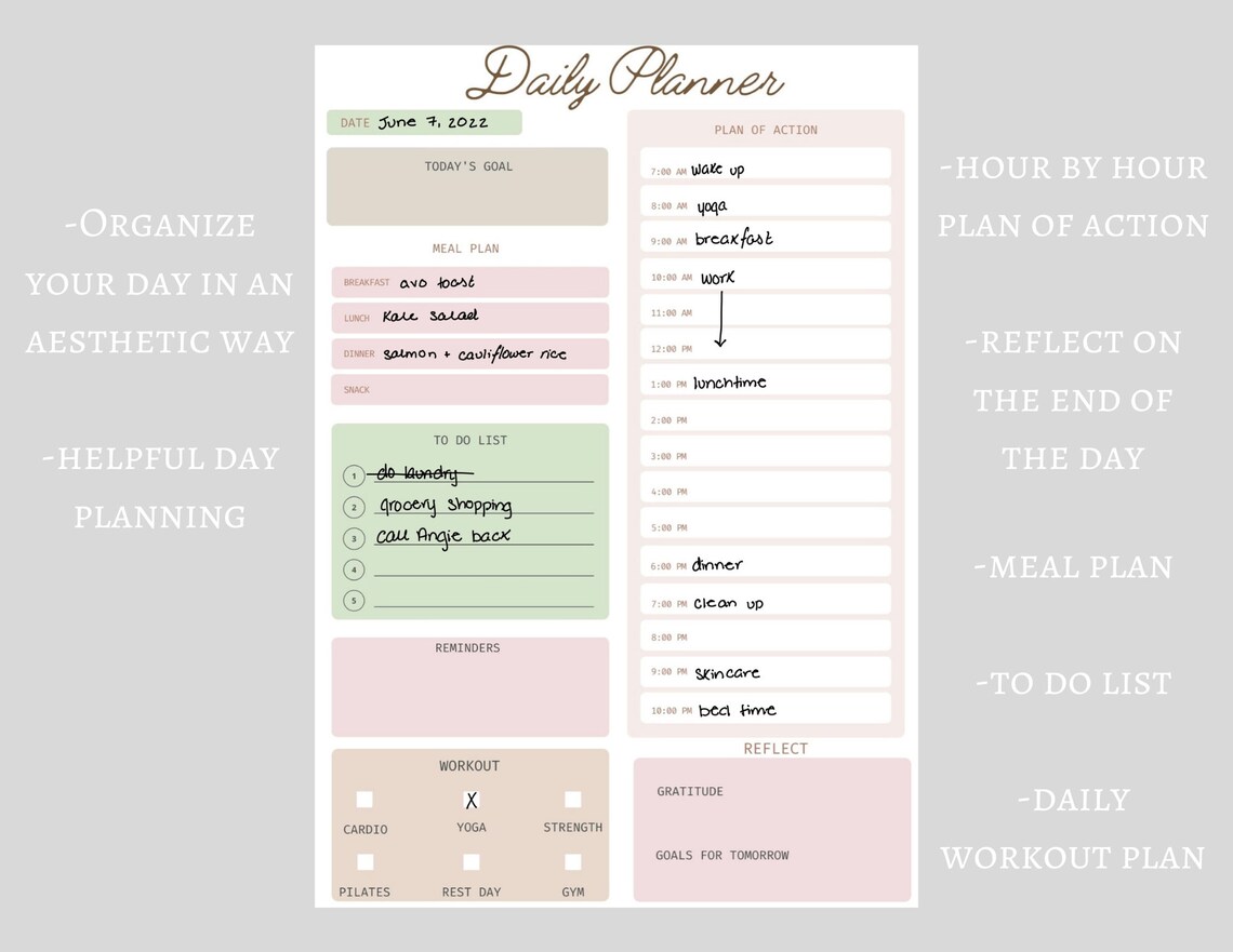 Digital Journal | Daily Planner Template | iPad Journal Compatible With ...