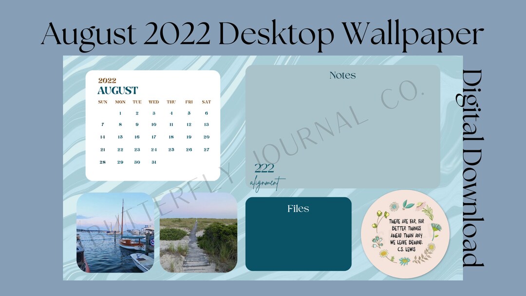August 2022 Desktop Wallpaper | Digital Download - Etsy