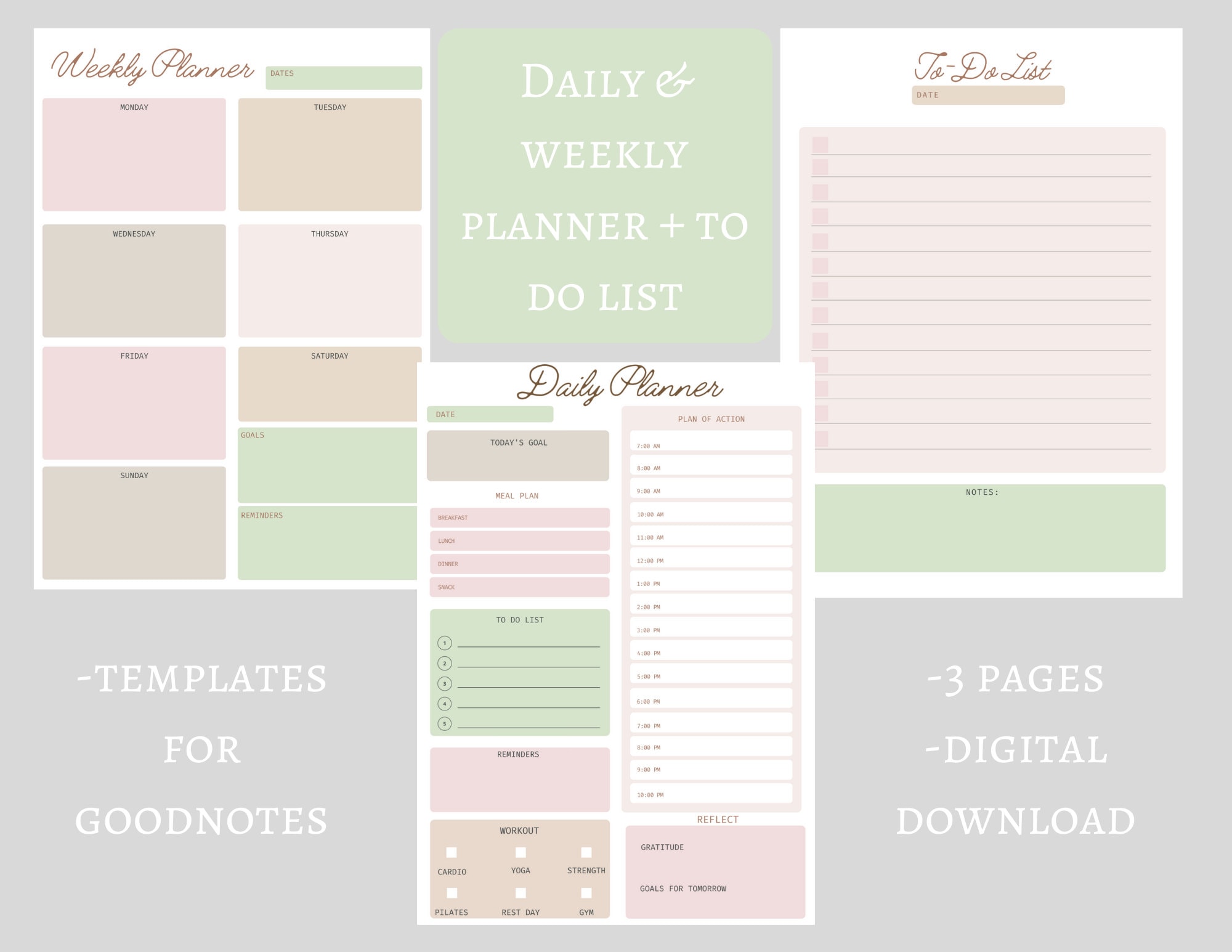 Digital Journal | Daily Planner Template | iPad Journal Compatible With ...