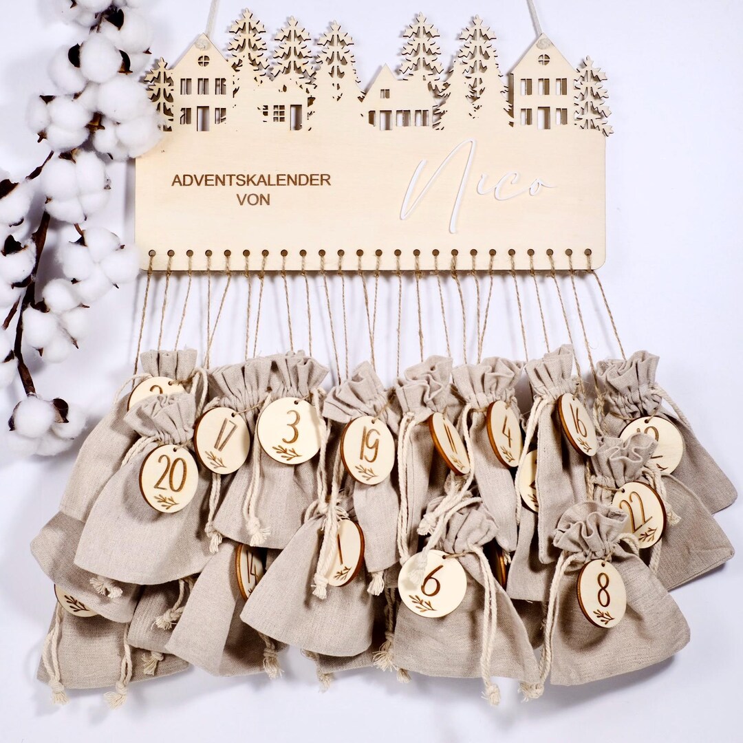 Personalized Advent Calendar With Name, Wooden Advent Calendar for Self ...