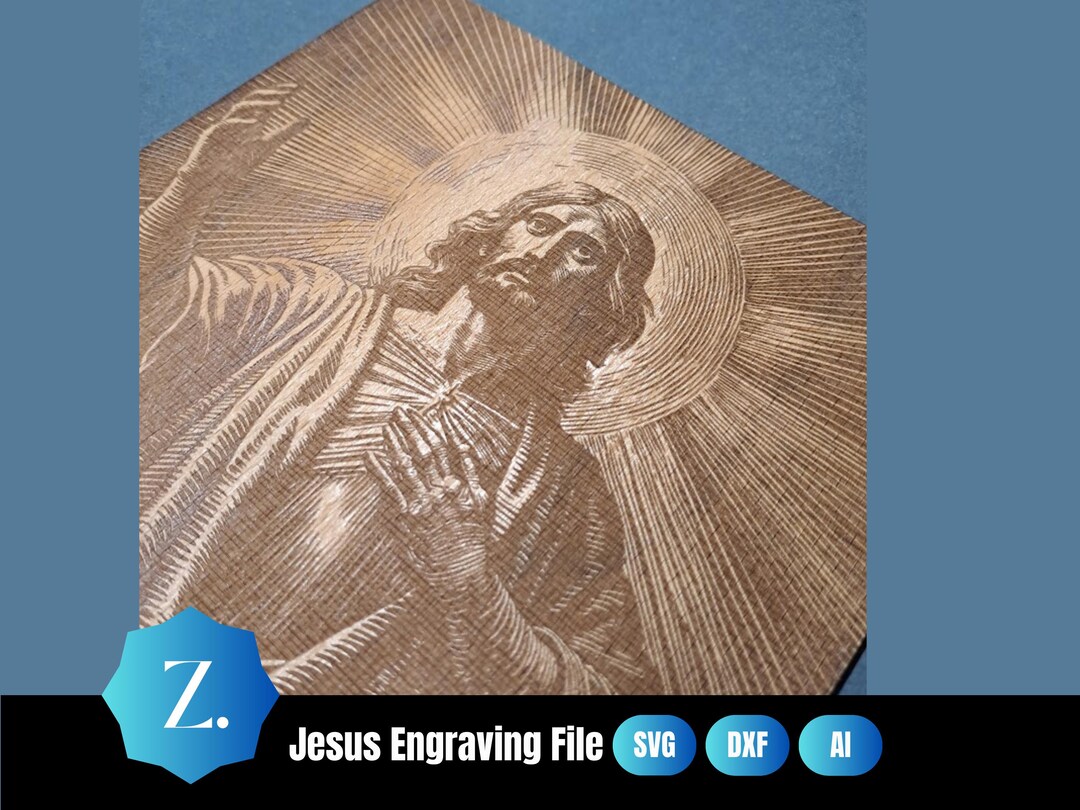 Jesus Engraved. Prophet Jesus Christ, Digital Download. SVG, DXF, PNG ...