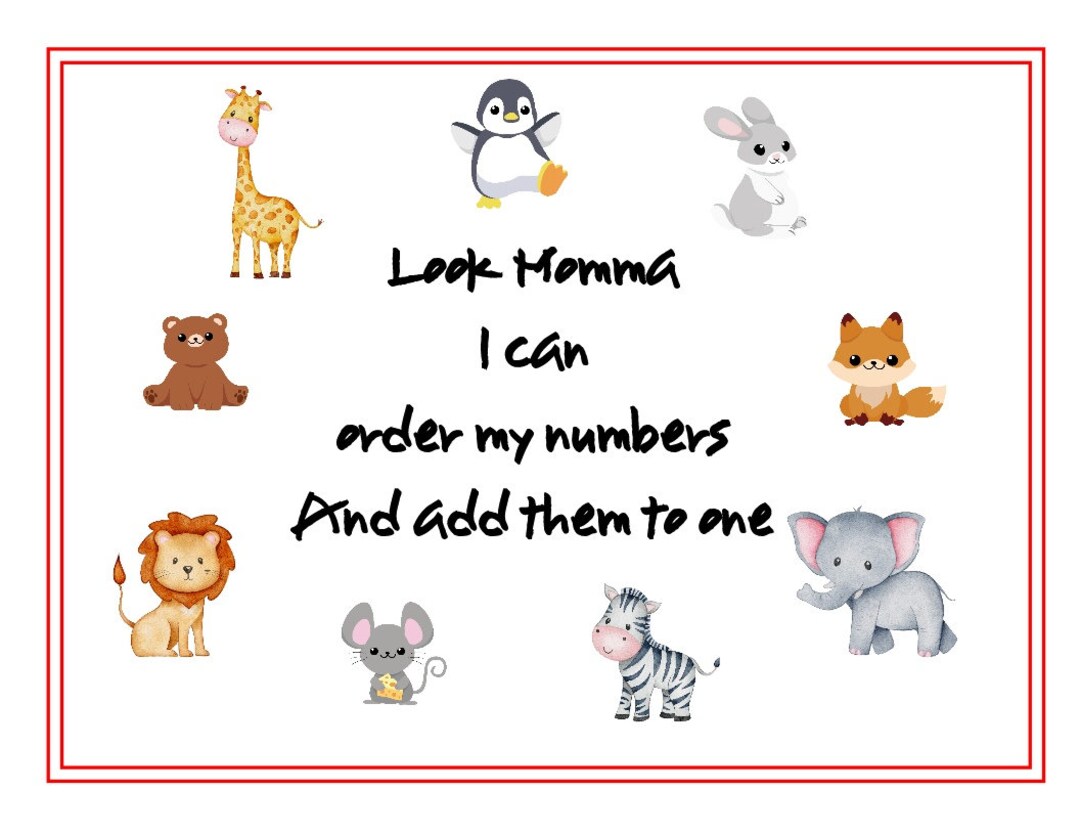 Look Momma, I Can Order My Numbers and Add One to Them - Etsy
