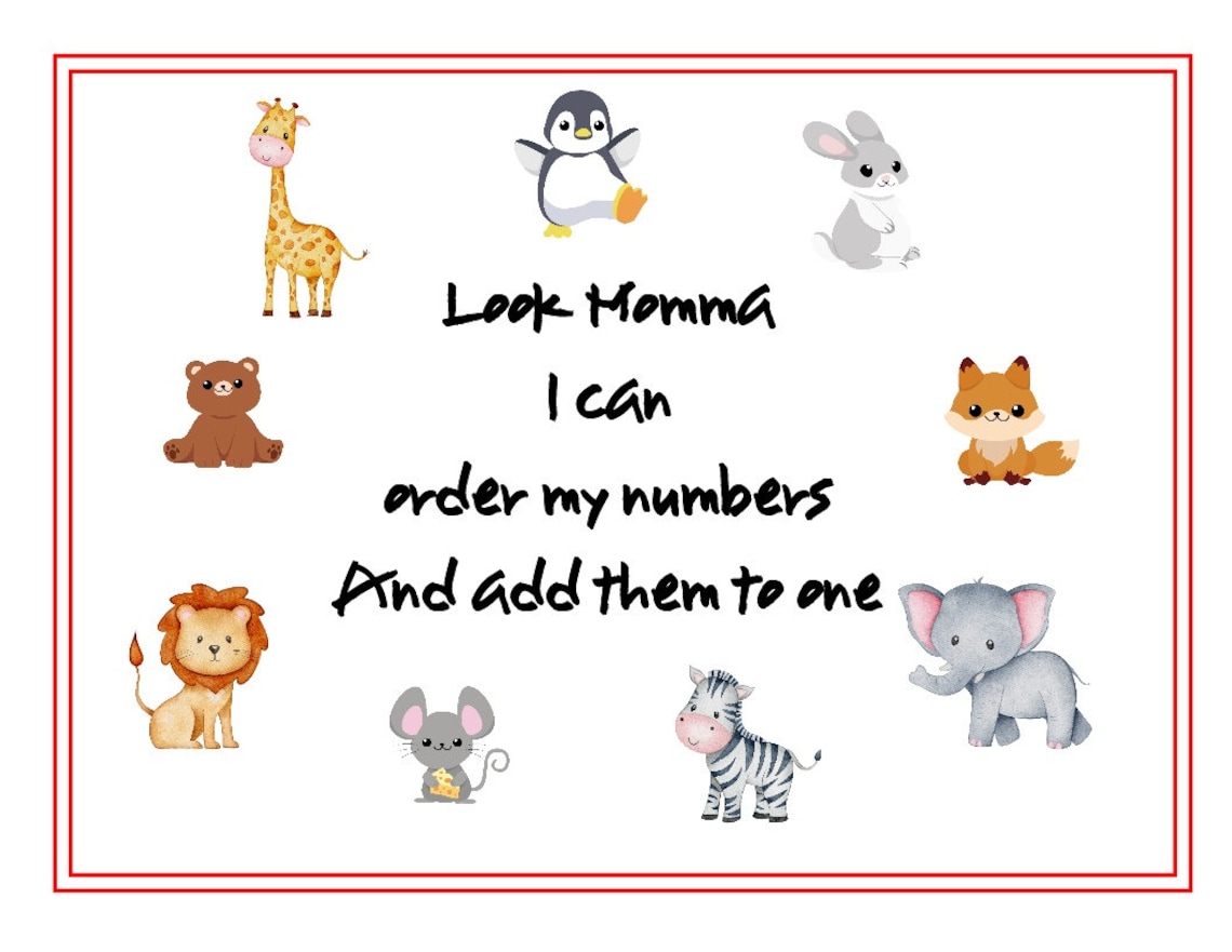 Look Momma, I Can Order My Numbers and Add One to Them - Etsy
