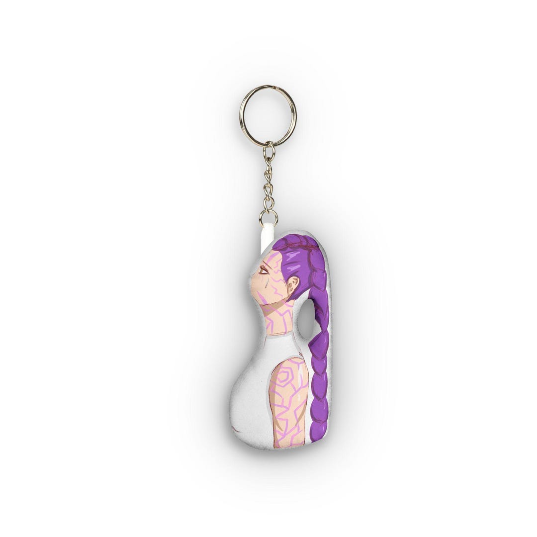 Rumi Purple Braid Huntrix Girls Custom Shape Mini Plush Keychain ...