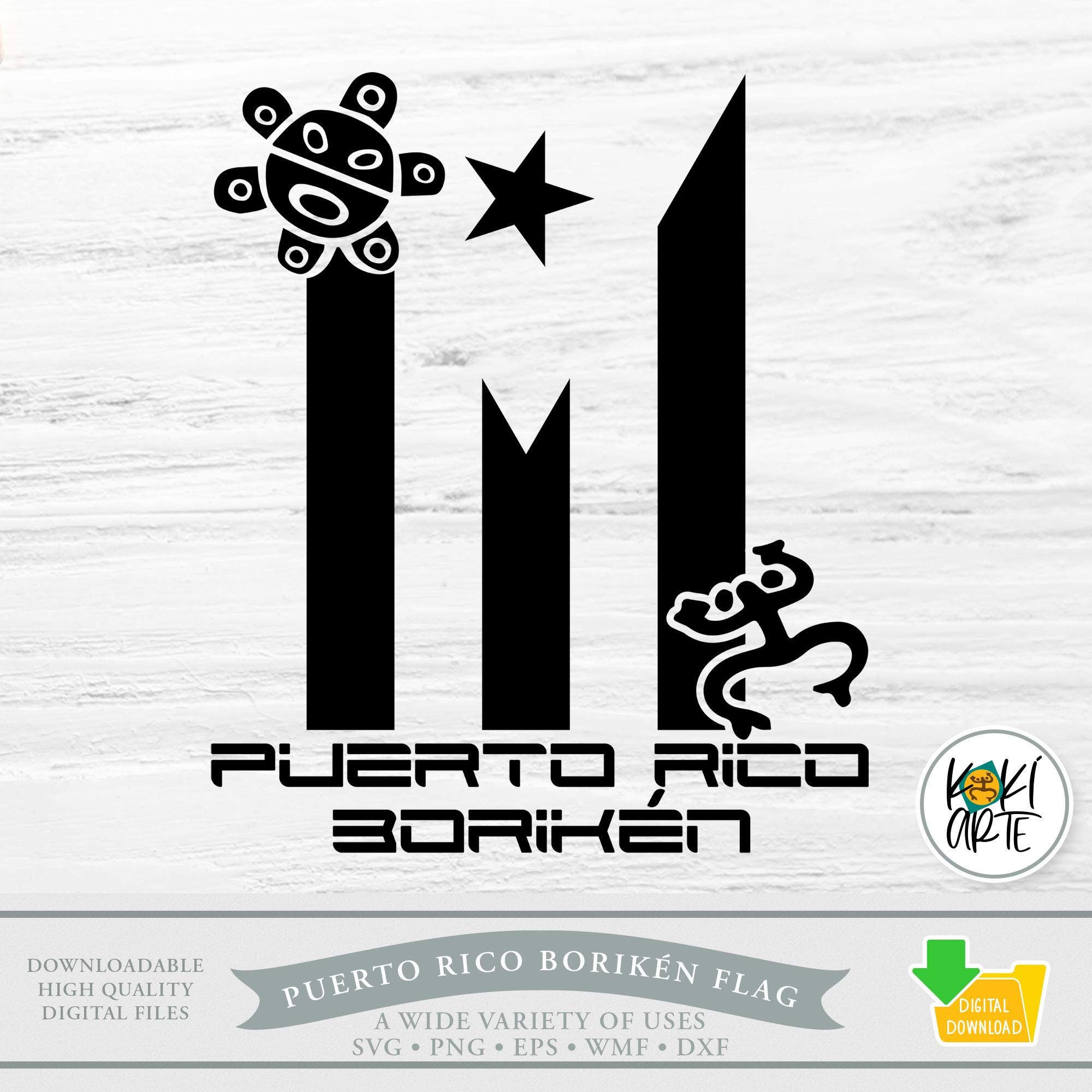 Puerto Rico Boriken Flag | High Quality Digital Files | Printing ...