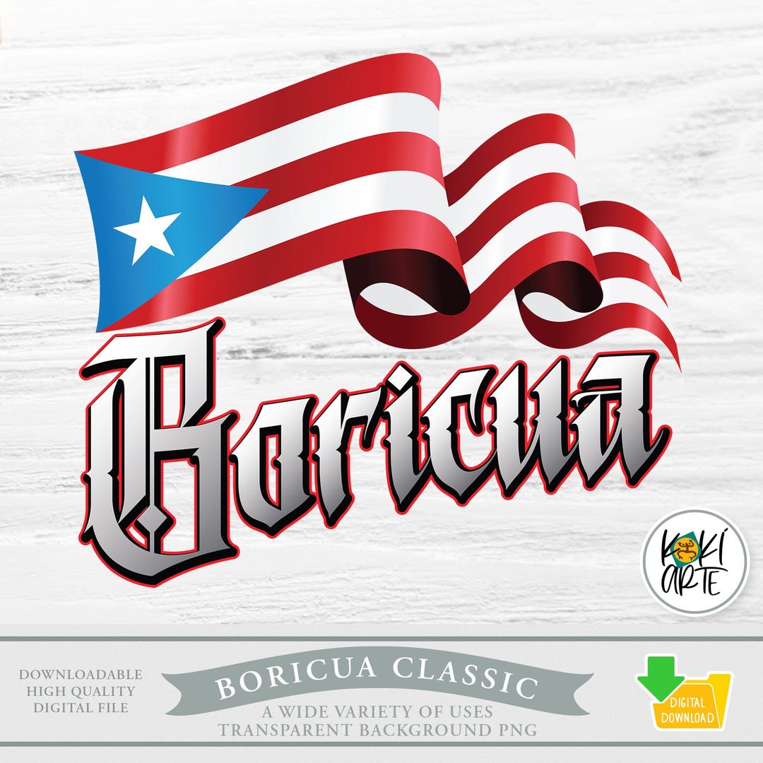 Boricua Classic | Tattoo Style | Hi Res PNG | Instant Download ...
