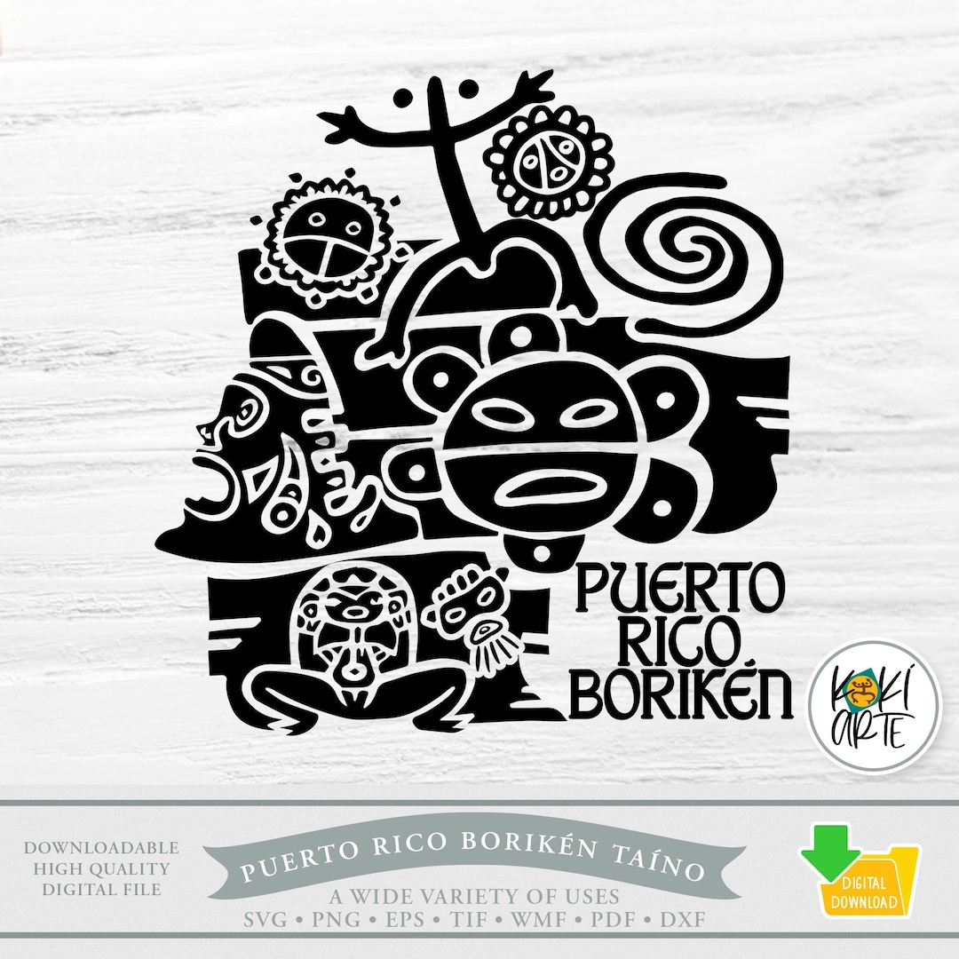 Puerto Rico Borikén Taíno | High Quality Files | Printing | Heat ...