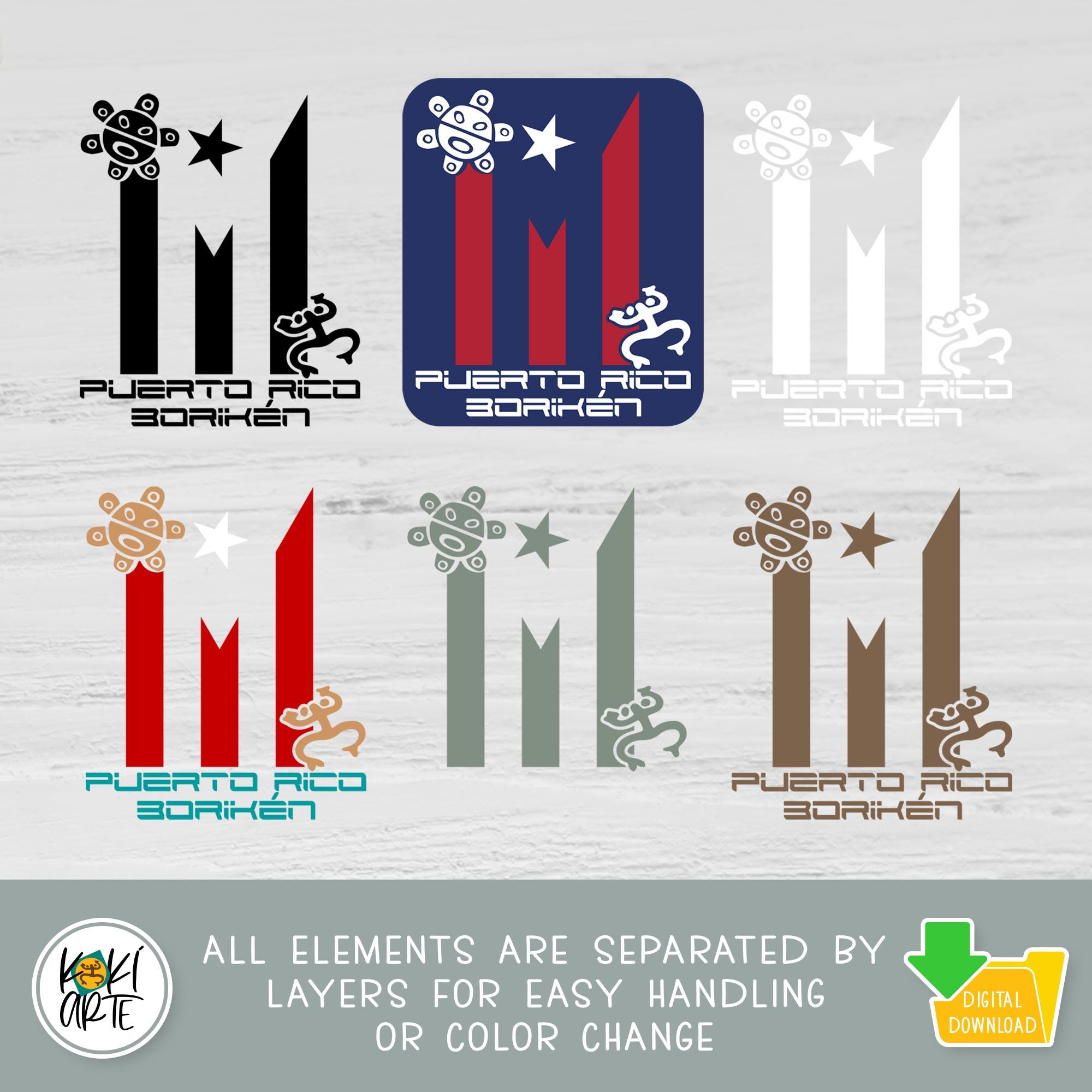 Puerto Rico Boriken Flag | High Quality Digital Files | Printing ...